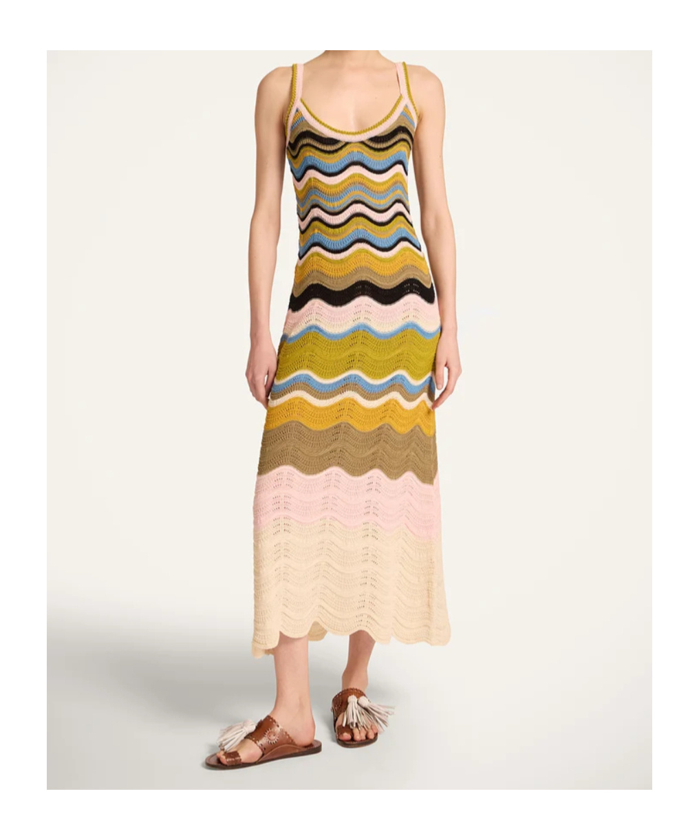 LA DOUBLEJ La Double J® Chevron Knit Midi Dress